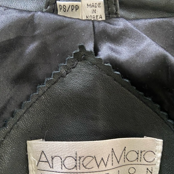 Andrew Marc | Jackets & Coats | Vintage 9s Andrew Marc Black Leather ...